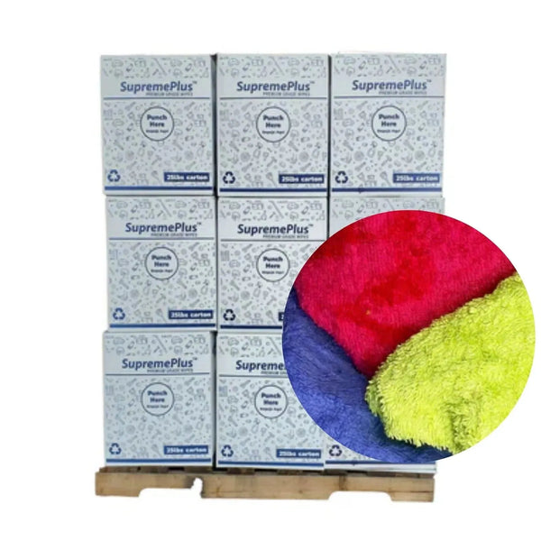 Bulk Color Terry Towel Cleaning Rags – 675 lbs. Pallet – 27 x 25 lbs ...