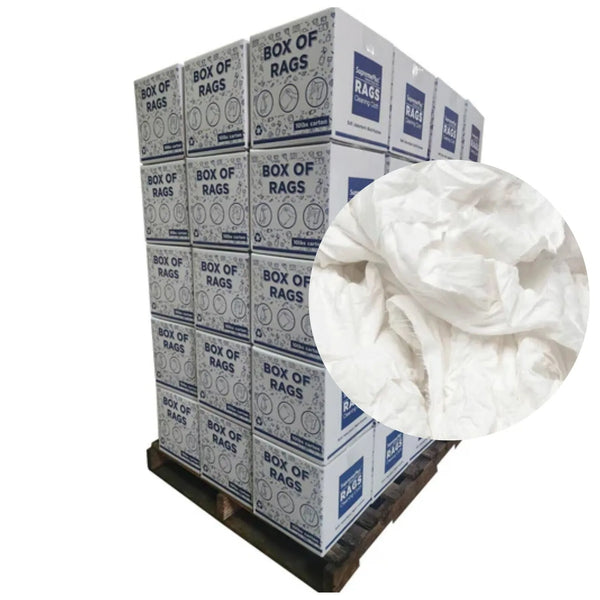 720 lbs Recycled White Linen Cleaning Rags - 72 x 10 lbs. Boxes ...